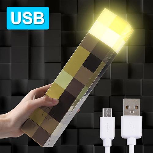 Jual Rechargeable Minecraft 28CM Light Up Torch High Brightness LED ...