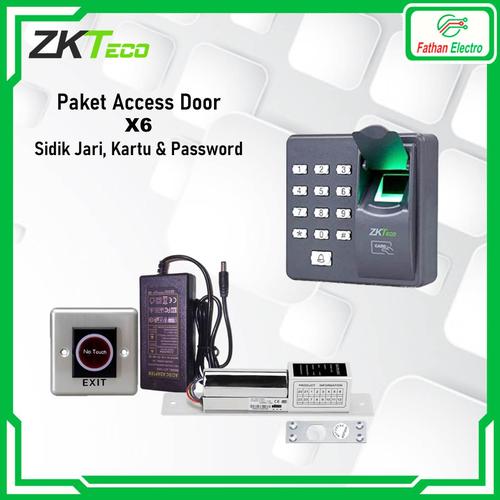 Jual Paket Access Door Standalone Fingerprint ZKTeco X6 - Pintu Kaca - Kota Bekasi - Fathan ...