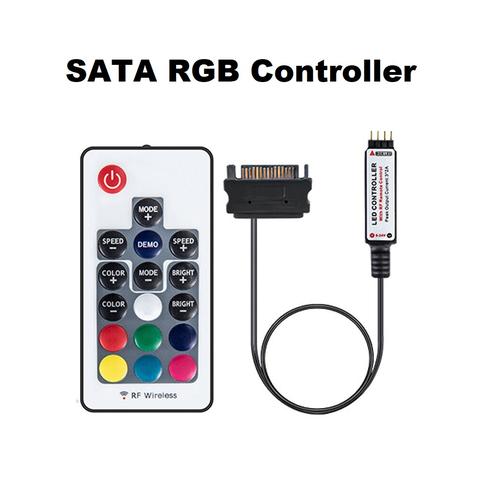 Jual Controller LED Strip RGB 4 Pin 12v for PC SATA Remote Wireless ...