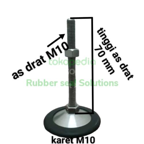 Jual 1set kaki adjuster conveyor M10 tinggi baut 70mm foot adjuster ...