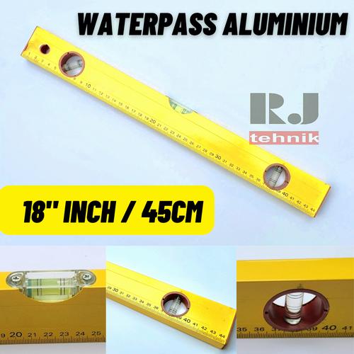 Jual Waterpass Aluminium 18" inch Waterpas Ukur Lantai Tembok Panjang ...