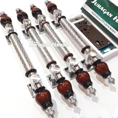 Jual satu set handle pintu kunci rumah 50 cm gagang pintu 4 batang dan ...