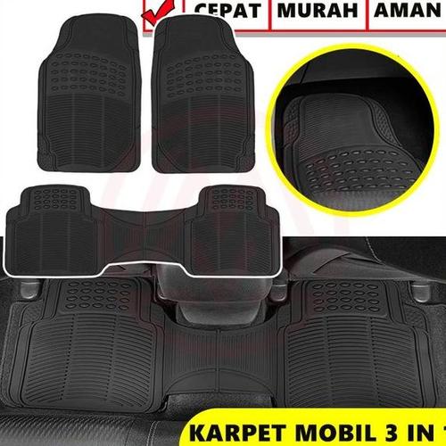 Jual KARPET MOBIL KARET UNIVERSAL 3 IN 1 DEPAN BELAKANG TEBAL 3D ...