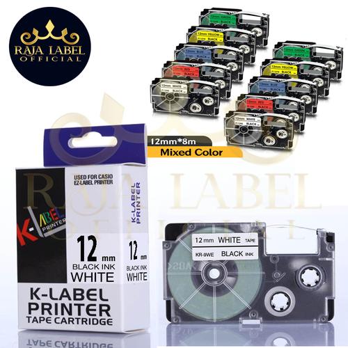 Jual Label Tape K-Label XR-12 12mm Compatible Printer Casio KL-120 KL ...