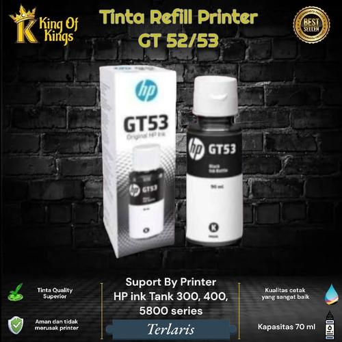 Promo TINTA REFFIL PRINTER HP GT 52-53 PREMIUM VARIAN WARNA - Hitam ...