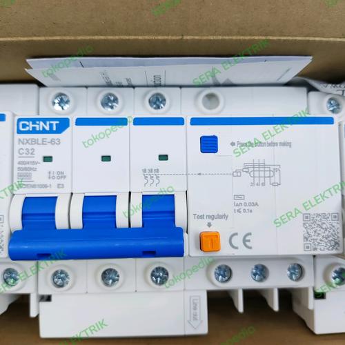 Jual RCBO NXBLE-32 3P Tanpa Netral (N) 16A 25A 30MA ELCB+MCB CHINT - 3P 25A - Jakarta Pusat ...