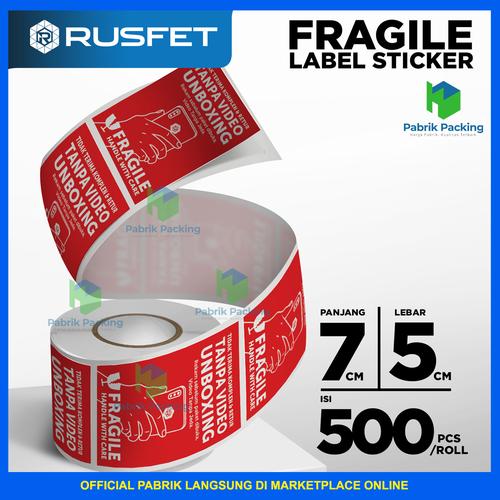 Jual Stiker Unboxing Fragile Sticker Label Video Unboxing 500pcs Per ...