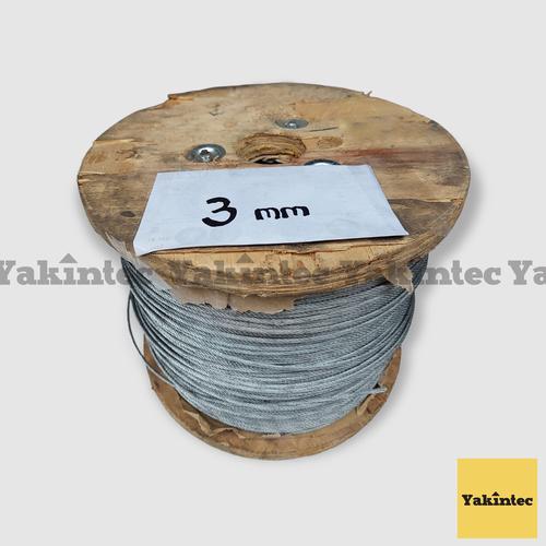 Jual Kawat Seling Baja Galvanis 3 mm / Galvanis Wire Rope 3mm Meteran ...