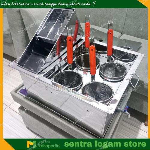 Promo panci mie ayam 4 lubang plus tempat kuah, 1 set - pakai saringan ...