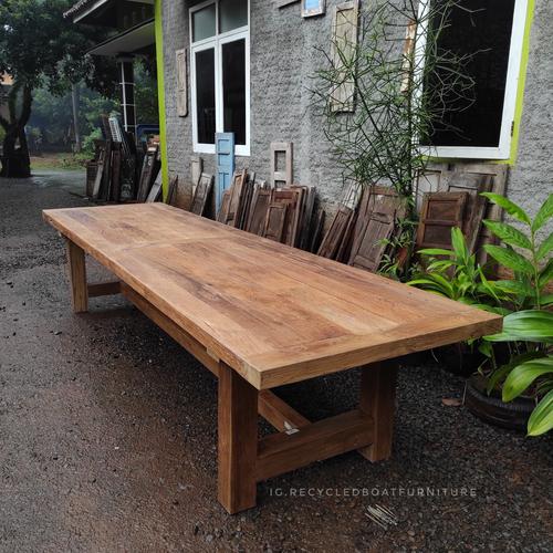 Jual Meja Makan Jati Erosi Rel Kereta Api Tasmanian - 180 x 90 x 75 ...