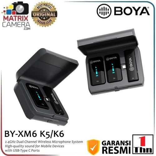 Jual Boya BY-XM6 K5/K6 2.4GHz Dual-Channel Wireless Microphone System - Jakarta Barat ...