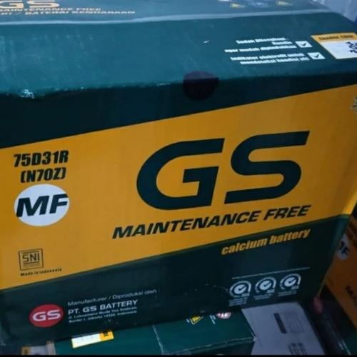 Jual Baterai Mobil GS Astra N70Z / 75D31R, N70ZL / 75D31L, 12V, 75Ah ...