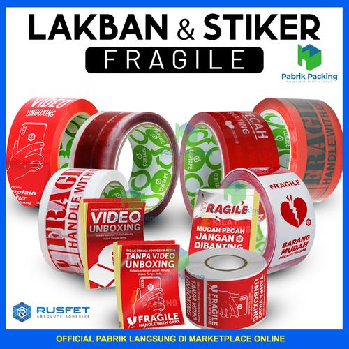 Jual Lakban Fragile Isolasi OPP Tape Plakban Handle With Care Stiker ...