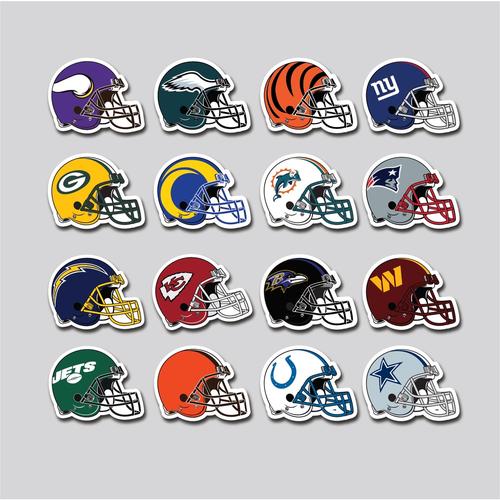 Jual Stiker Laptop NFL Helmet Team Murah Sticker Pack Sticker Vynil ...