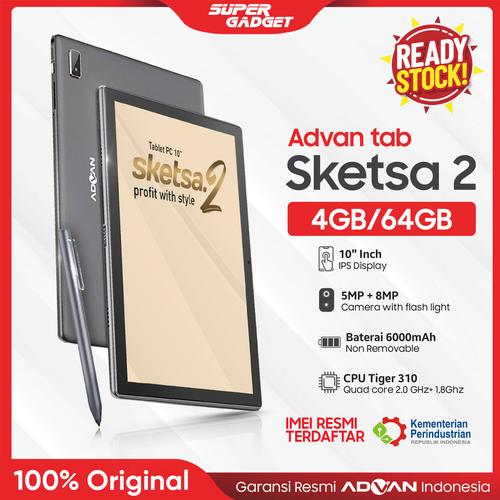 Promo Tablet Advan Sketsa 2 4/64 GB RAM 4 ROM 64 Tab Android Stylus Pen ...