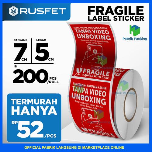Jual Stiker Unboxing Fragile Sticker Label Video Unboxing Paket Per ...