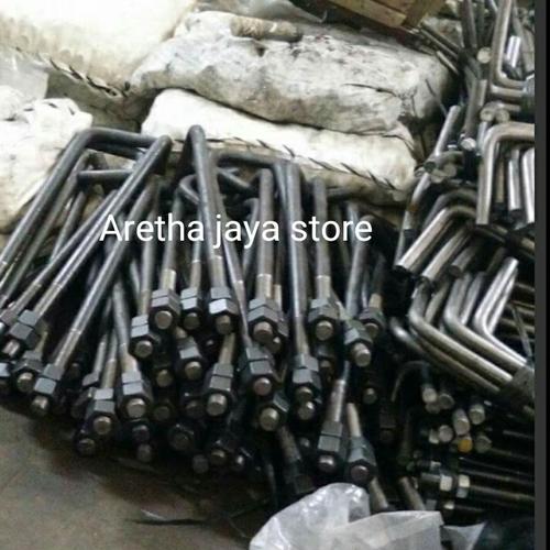 Jual angkur L st37 besi beton m10x30x10cm / angkur L 3/8"x300x100mm ...
