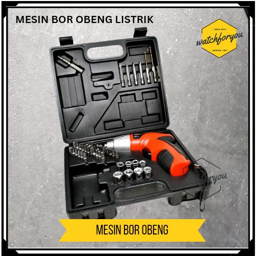 Jual Mesin Bor Obeng Elektrik Listrik Cordless Screwdriver Portable 4 ...