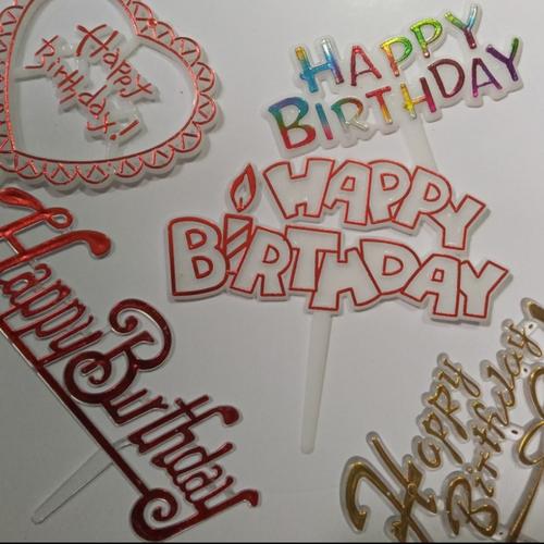 Jual Topper Mini, Hiasan Happy Birthday Cupcake, Topper Kecil Ulang ...