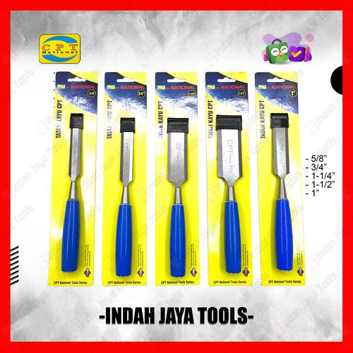 Jual CPT NATIONAL Tatah Pahat Kayu 5/8 3/4 1-1/4 1-1/2 1 Inch - Wood ...