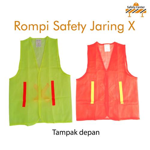 Jual Rompi Jaring / Rompi Proyek / Rompi Safety Jaring - Orange ...