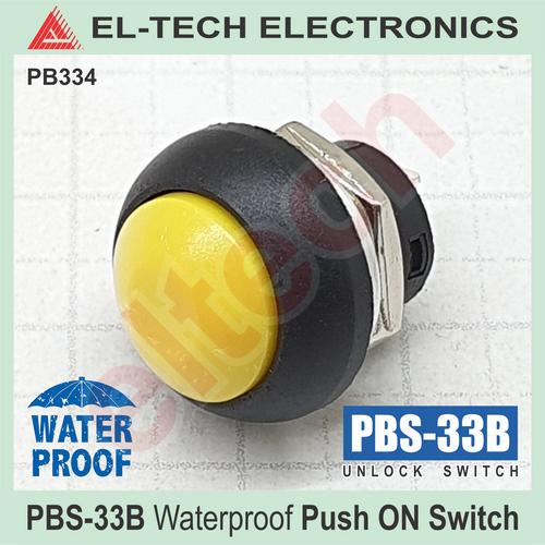 Jual PBS-33B Waterproof Switch Saklar Tombol Button Push ON Unlock ...