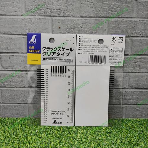 Jual SHINWA Clear Crack Scale Card Type 58697 ukur Keretakan Crack ...