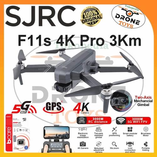 Promo Drone SJRC F11 PRO PTZ 4K EIS Camera 2-Axis AntiShake Self ...