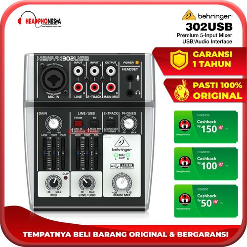 Jual Behringer Xenyx 302USB 302 USB Mixer 5 Input With Multi FX ...
