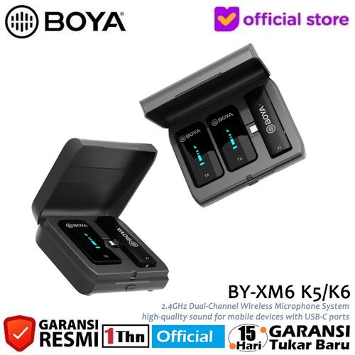 Promo Boya BY-XM6 K5/K6 2.4GHz Dual-Channel Wireless Microphone System - K5 Cicil 0% 3x ...