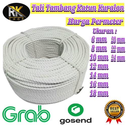 Jual Tali Tambang Katun Keras kuralon Putih Super Kuat Tali kuralon ...