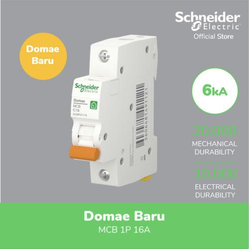 Jual Schneider Electric NEW DOMAE MCB 16A 1P - DOMF01116 - Jakarta Pusat - RFelektrik | Tokopedia