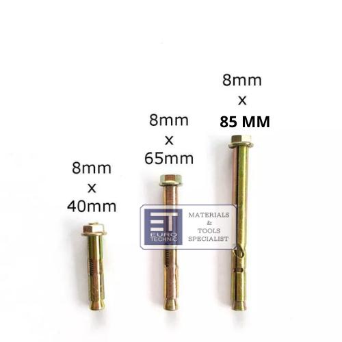 Jual DYNABOLT BESI M8 X 40 MM | M8 X 65 | M8 X 85 MM - Panjang 40 mm ...