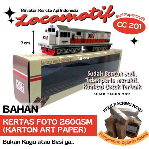 Jual miniatur kereta api - Lokomotif CC201 KAI (Papercraft) - Kab ...