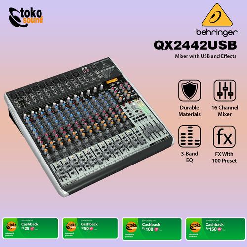Jual Behringer Xenyx QX2442USB Mixer with USB and Effects - Jakarta ...