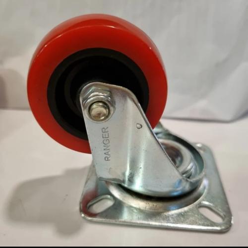Jual roda troli pu merah non bering ukuran 2 inchi hidup merek ranger ...