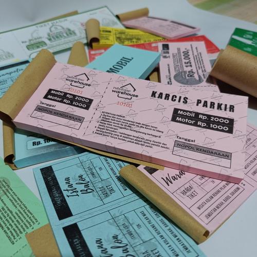 Jual Karcis Parkir Mobil Motor Objek Wisata Rekreasti Pasar Mall CUSTOM ...