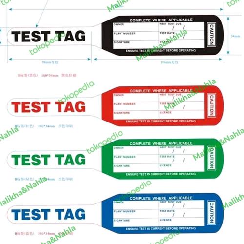 Jual TEST TAGS, BAT STYLE RED - Green March-May - Jakarta Selatan ...