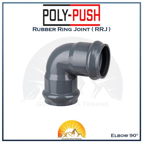 Jual Poly Push 90 ° Elbow Knee RRJ Karet 200 mm 8 " Pipa PVC SNI ...