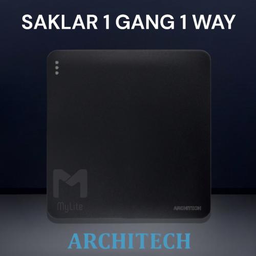 Jual Saklar Lampu Architech Infinity Black A63 Hitam 1 Gang 1 Way ...