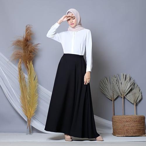 Jual ROK HITAM PANJANG MODEL A LINE MAXI SIZE S - JUMBO - Hitam, L7 ...