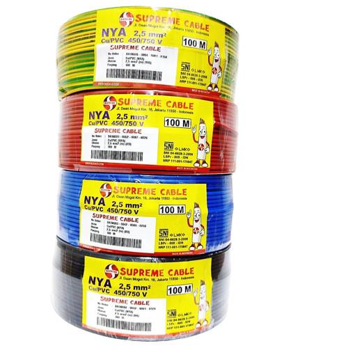 Jual NYA 1X2.5 50M 100M SUPREME | KABEL TUNGGAL KAWAT ROL 50M 100M ...