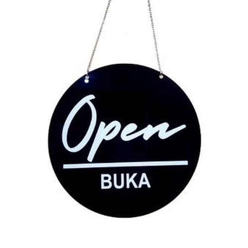 Jual Acrylic Signage Open Closed/Akrilik Open Close (Bulat - new font ...