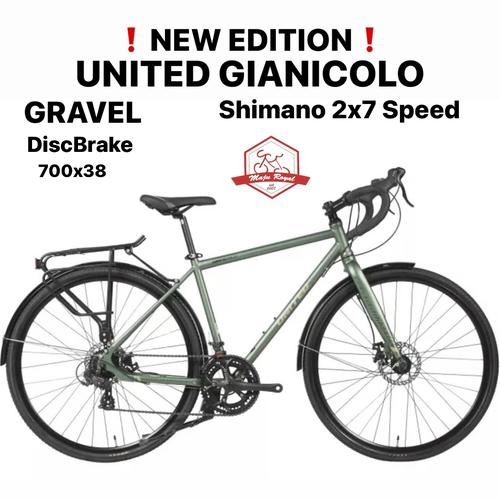 Jual SEPEDA TOURING GRAVEL UNITED GIANICOLO SHIMANO 7 Speed Disc Brake ...