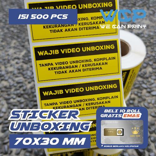 Jual STICKER UNBOXING LABEL STIKER VIDEO UNBOXING KUNING ISI 500 PCS ...