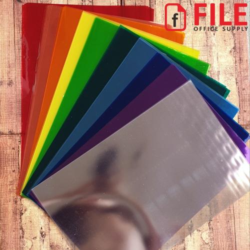 Jual Plastik Mika Warna / Putih Bening Cover Jilid Folio F4 (1 Pak ...
