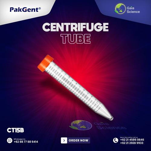 Jual Pakgent CT15B 15 mL Centrifuge Tube conical bottom screw cap bulk pack - 500 pcs / case ...
