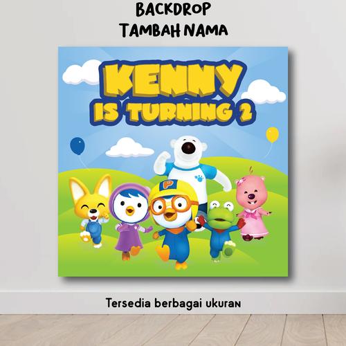 Jual BACKDROP PORORO DEKORASI ULTAH HIASAN ULANG TAHUN BANNER SPANDUK ...