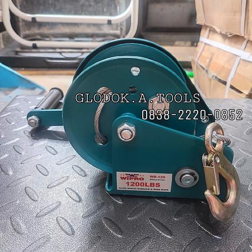 Jual Hand Winch WIPRO 1200 Lbs Alat Derek Manual Kapasitas 500 Kg ...