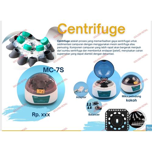 Jual Mini Centrifuge Spindown Micro Alat PRP Test Lab Sojilab MCL-7S ...